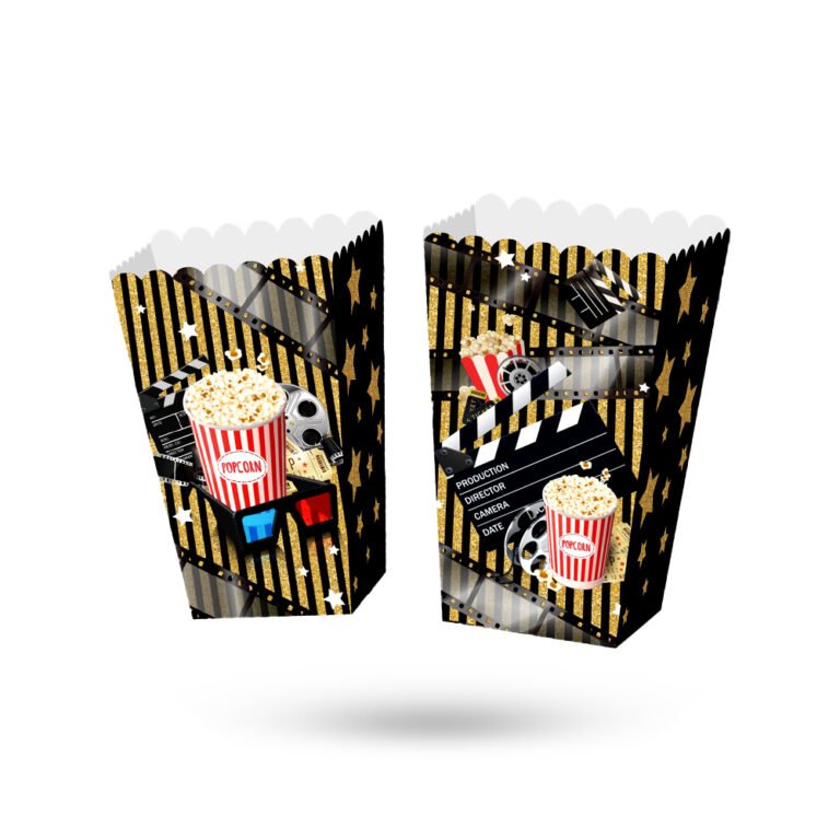 Movie Popcorn Boxes-Custom Theater Popcorn Boxes - Every Cone Sleeves