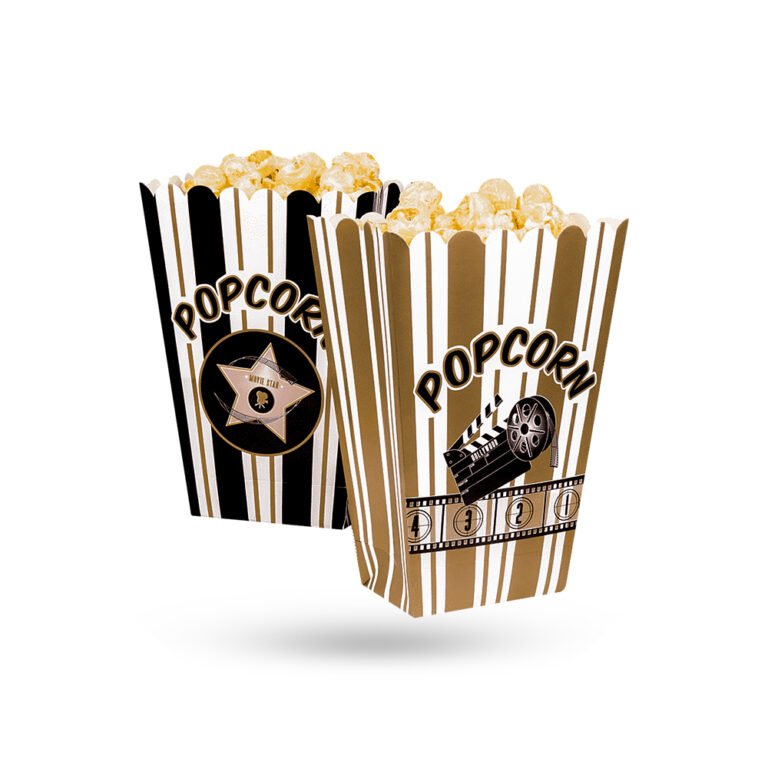 Movie Popcorn Boxes-Custom Theater Popcorn Boxes - Every Cone Sleeves