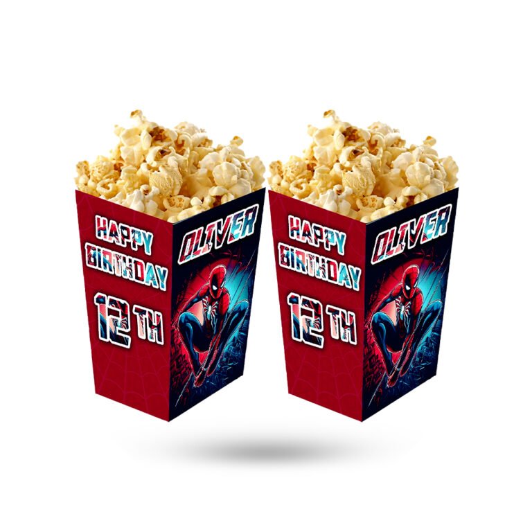 Custom Spider Man Popcorn Boxes- Custom Spider Design Popcorn - Every ...